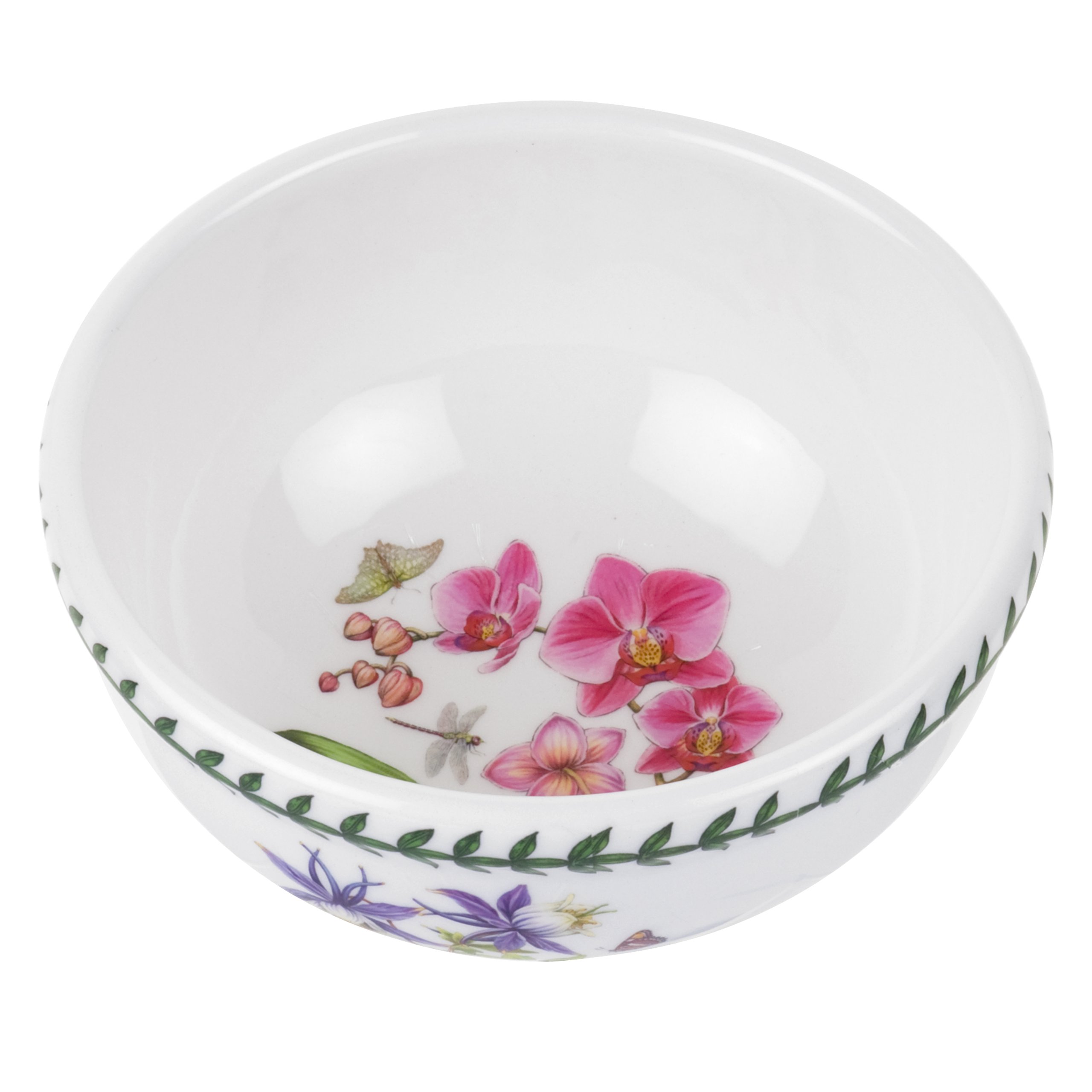 Portmeirion Exotic Botanic Garden Individual 5.5โ Fruit Salad Bowl | Set of 6 with Assorted Motifs | Dishwasher, Microwave, and Oven Safe | For Cereal, Breakfast, or Dessert | Made in England