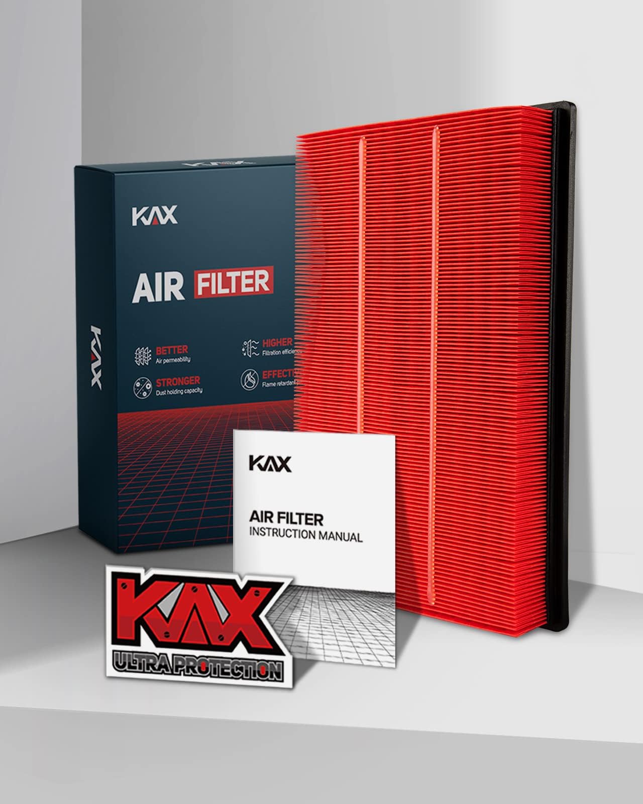 KAX Engine Air Filter, GAF041 (CA9401) Air Filter Replace for Ram1500 2500 3500 Engine Filter, 200% Longer Life