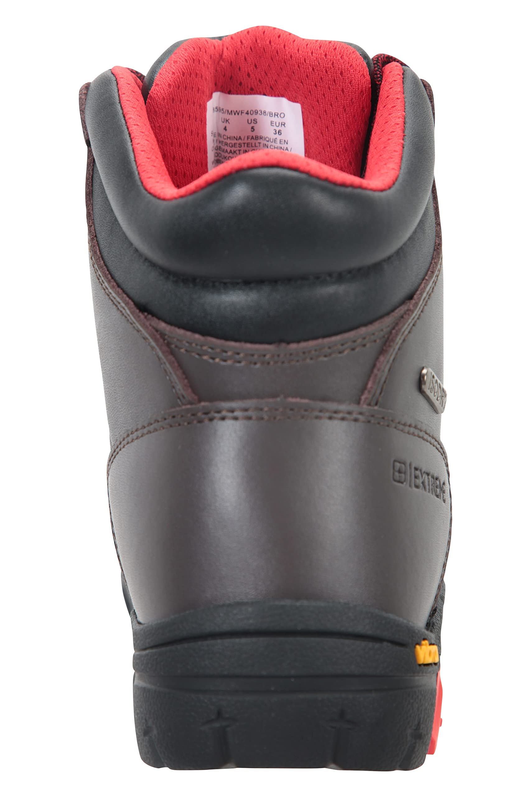 Mountain Warehouse Kids Leather Vibram Walking Boots - Waterproof Brown Kids Shoe Size 3 US