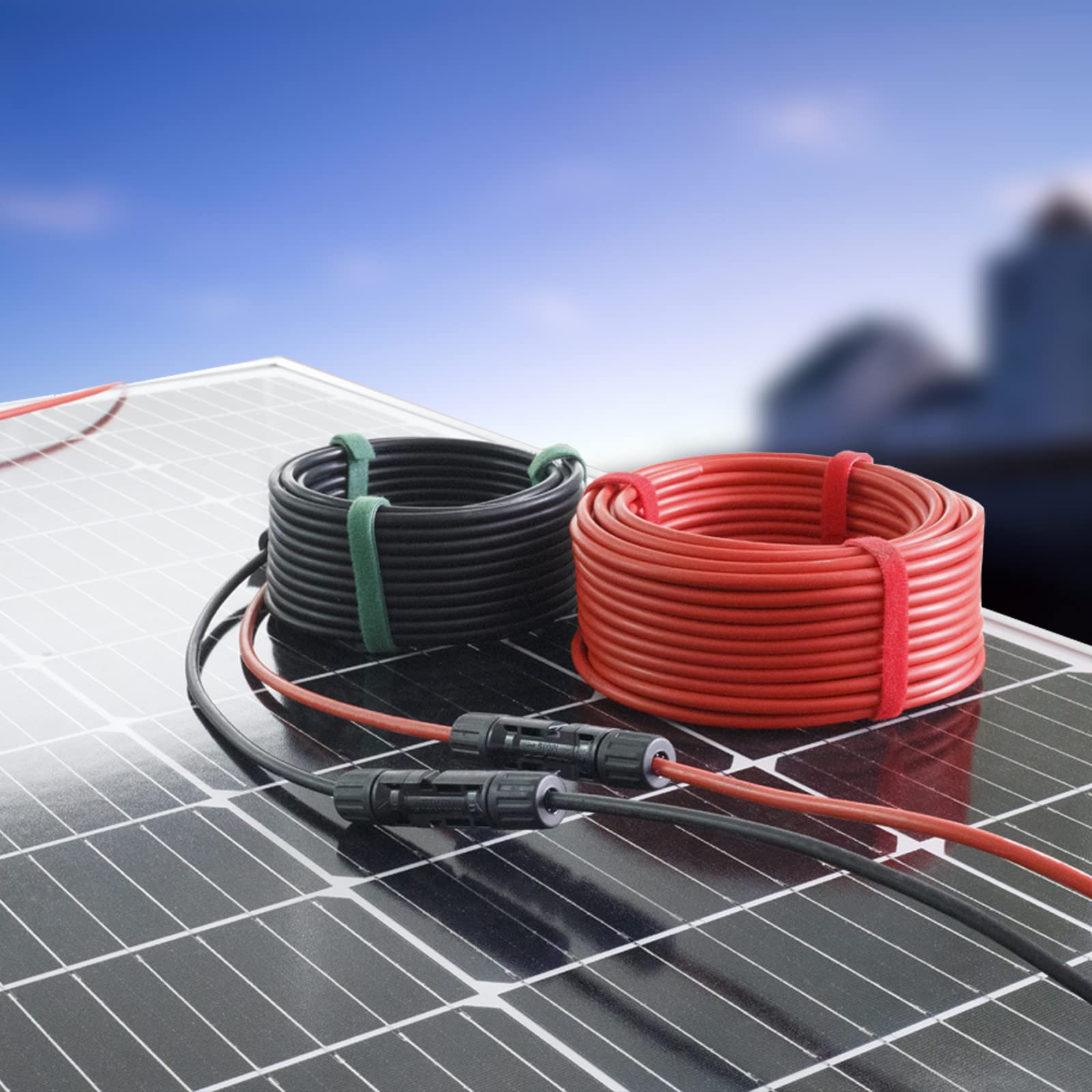 LiuTaoWMX 12 Pairs/24PCS Solar Connectors, IP67 Waterproof 1000V 30A Male & Female Solar Panel Cable Connectors (12AWG-10AWG)