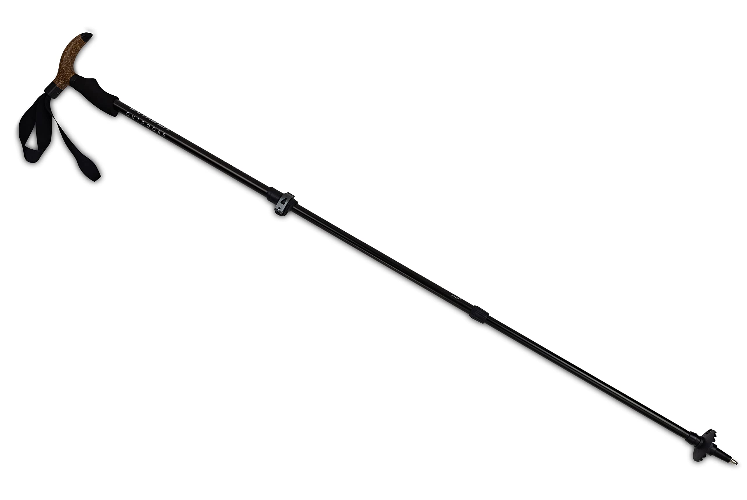Outdoors Wasatch Shock Absorbing Walking Staff Trekking Pole - Hiking Walking Stick with Adjustable Locks Expandable - Shock-Resistant Walking Pole (1)