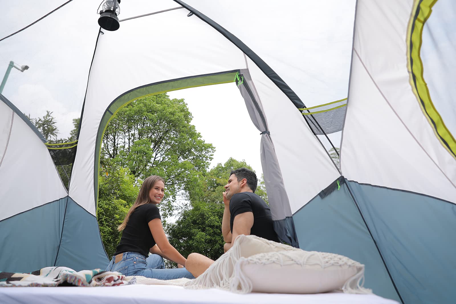 ORRSTAR 8-Person Tent for Camping Waterproof Windproof Family Tent with Top Rainfly Camping Tents Big and Large