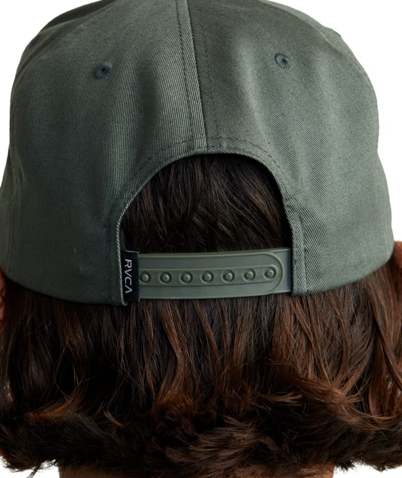 RVCA Mens Snapback Hats - Atlas Snapback (Olive, One Size)