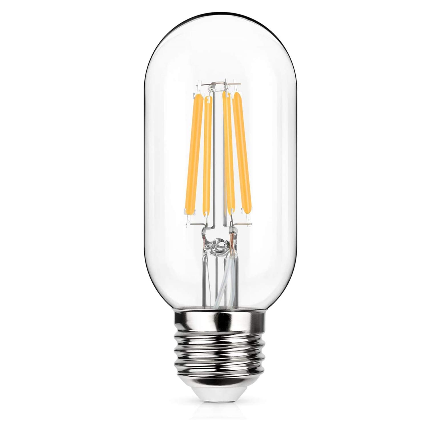 MAXvolador LED Edison Bulb Dimmable 60W Equivalent 800 Lumens, Warm White 2700K, 6W T45 Vintage LED Filament Light Bulbs, Antique Style Lighting, E26 Medium Base