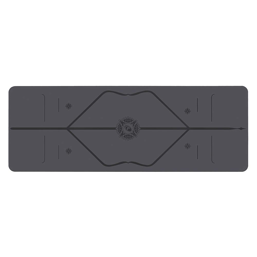 Liforme Gratitude Yoga Mat – Free Yoga Bag Included - Patented Alignment System, Warrior-like Grip, Non-slip, Eco-friendly, Sweat-Resistant, Long, Wide, 4.2mm thick mat for comfort