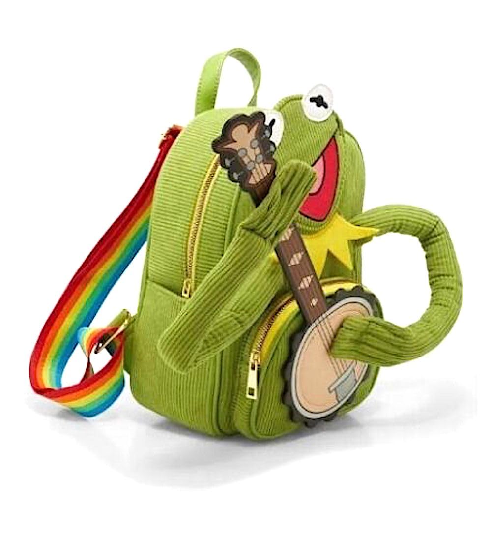 Loungefly Disney The Muppets Kermit The Frog With Banjo Corduroy Mini Backpack