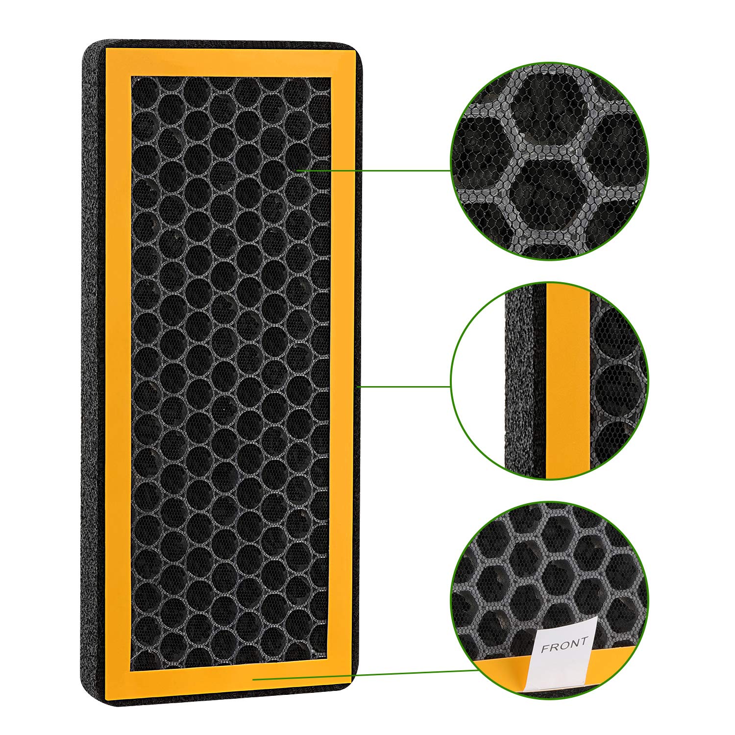 LINNIW Replacement Filter Pack Compatible with HoMedics PetPlus at-PETODR Filter and TotalClean at-OFL Filter for AT-PET01, AT-PET02, AR-45, 4 Pack