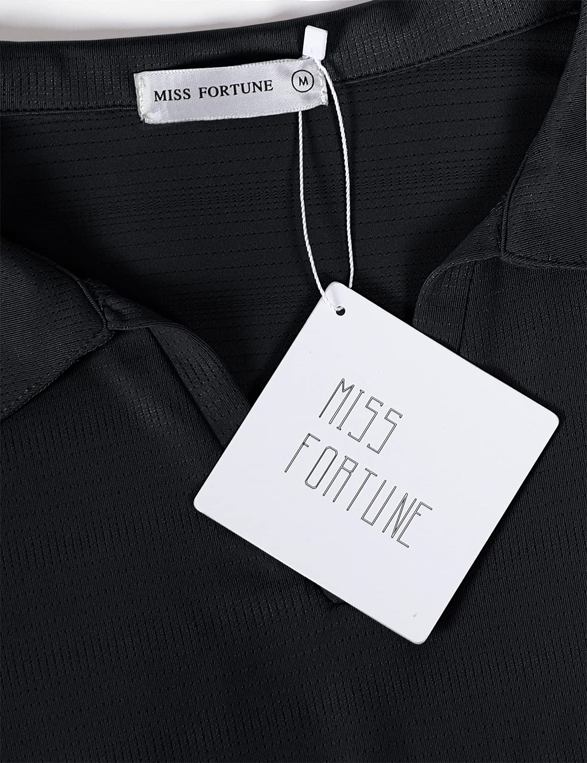 MISS FORTUNE Womens Dry Fit Yoga Shirts Moisture Wicking Golf Tshirt, Black 3XL