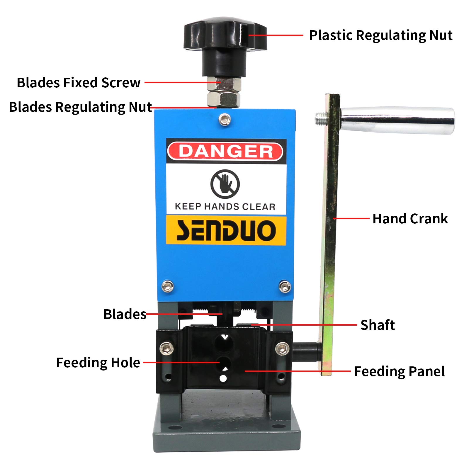 Manual Wire Stripper Machine 0.06"-1" Wire Stripping Machine 60ft/Min Cable Strippers For Recycling Scrap Copper Wire