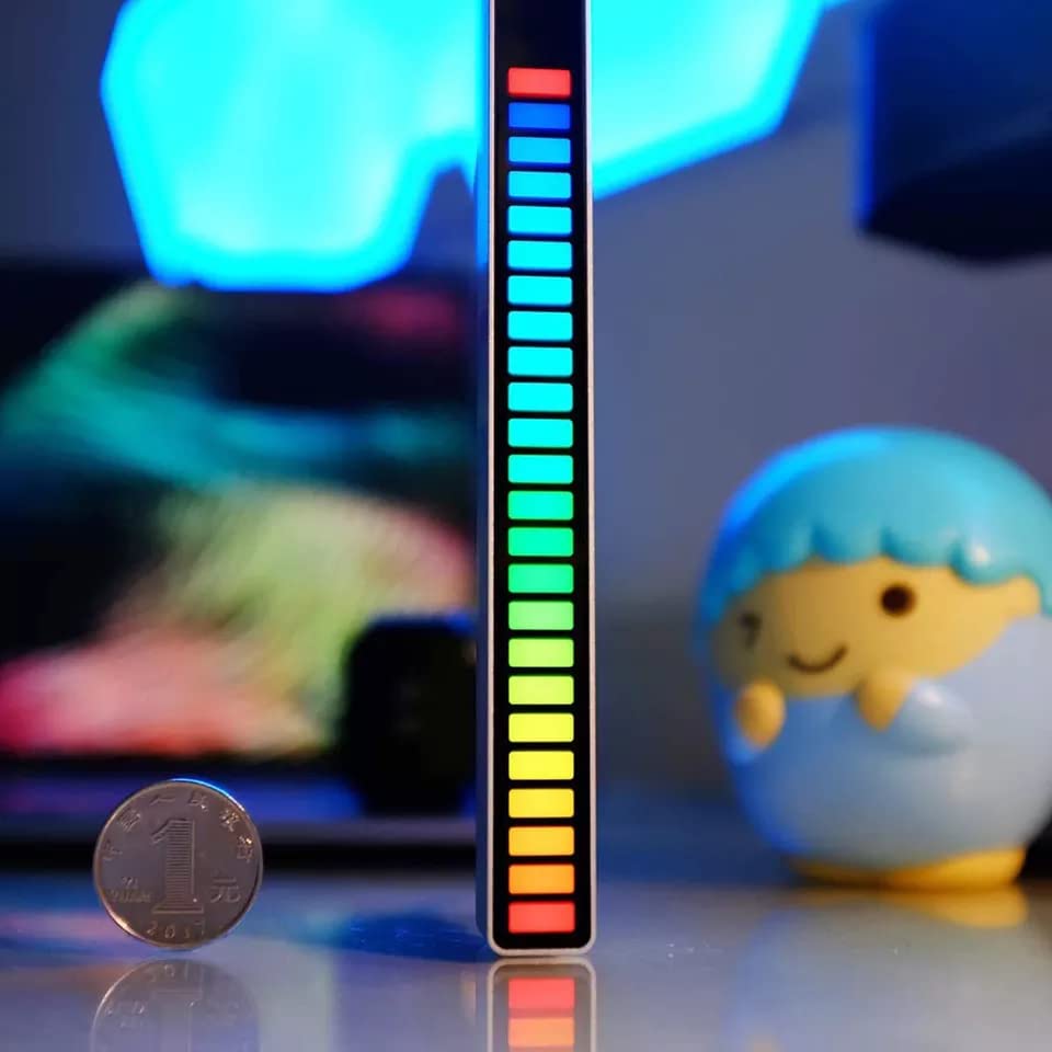 TEBASS Rhythm Light Bar, RGB Sound Control Music Rhythm Lights, High Sensitive Patented Noise Removal Software (Small32-A)