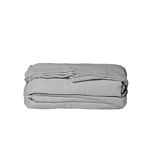 Mayfield 4 Piece Queen Size Sofa Bed Hotel Sheet Set - 60" x 72" x 6" - 100% Cotton 300 Thread Count Sheets for Sleeper Sofa Queen - Hide a Bed Couch Sheets - Gray Grey - Made in USA Bedding