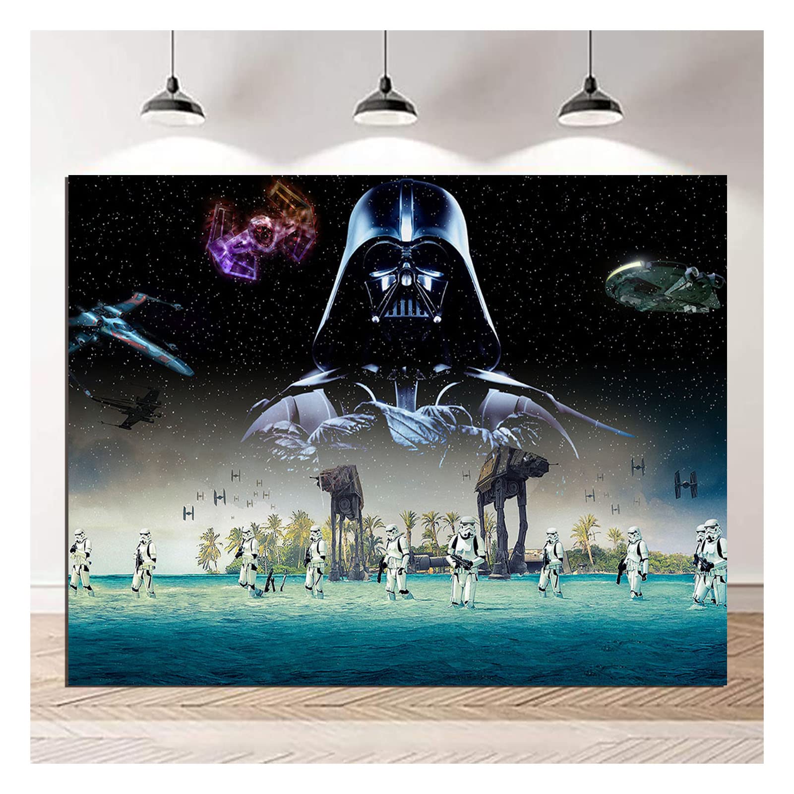 Spaceship Interior Science Fiction Series Background with Earth Photo Photography Background 5X3FT Baby Shower Kids Birthday Decorations Banner