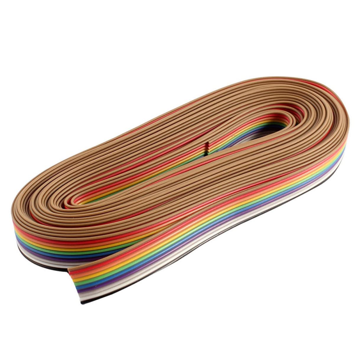 VILLCASE 6 Rolls 10 Y Cable Ribbon Cable Connectors 10 Pin Ribbon Cable TRS Cables Rainbow Ribbon Cable Ribbon Jumper IDC Ribbon Cable Flexible Ribbon Cable Computer Rehearsal Line