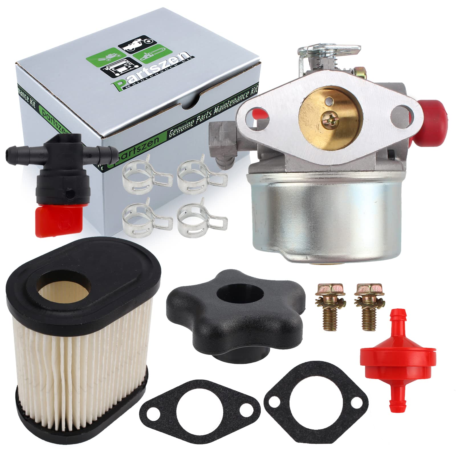 partszen 640303 640350 Carburetor for Tecumseh 640271 640274 640338 LEV100 LEV105 LEV120 LV195EA / LV195XA Engine for Toro 20016 20017 20018 6.75HP Recycler Lawn Mower with 36905 Air Filter