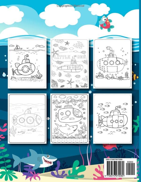 Submarine Coloring Book: For Kids With Old & Modern Submarines Design To Color
