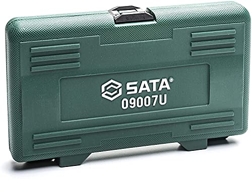 SATA 43-Piece 1/4-Inch Drive SAE and Metric Socket Set, Standard and Deep Sizes, with Ratchet and Other Accessories - ST09007U
