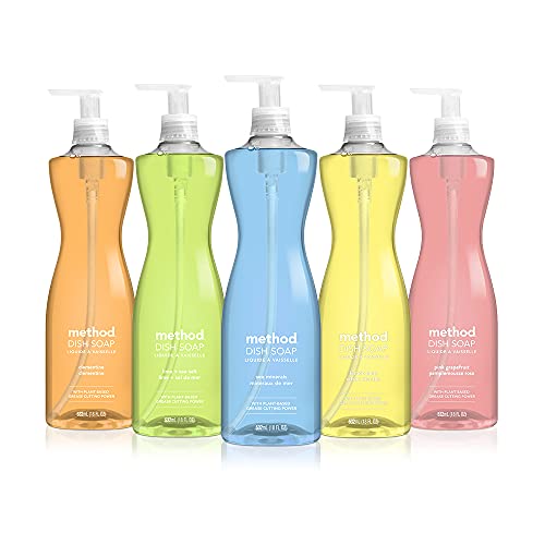 Method Dish Soap, Lime + Sea Salt, Biodegradable Formula, Tough on Grease, 18 Fl Oz (Pack of 1)