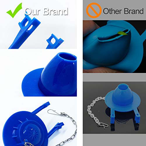 Toilet Flapper Replacement kit 2 inch (2 Pack) Universal for American Standard Toilet Easy to Install with Stainless Chain & Long Lasting Rubber fit 2'' Flush Valve Toilet Leaking Flapper