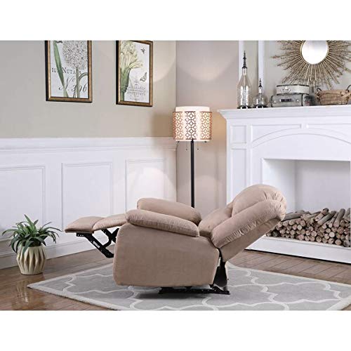 Microfiber Manual Wall Hugger 2-Position Recliner - Mocha