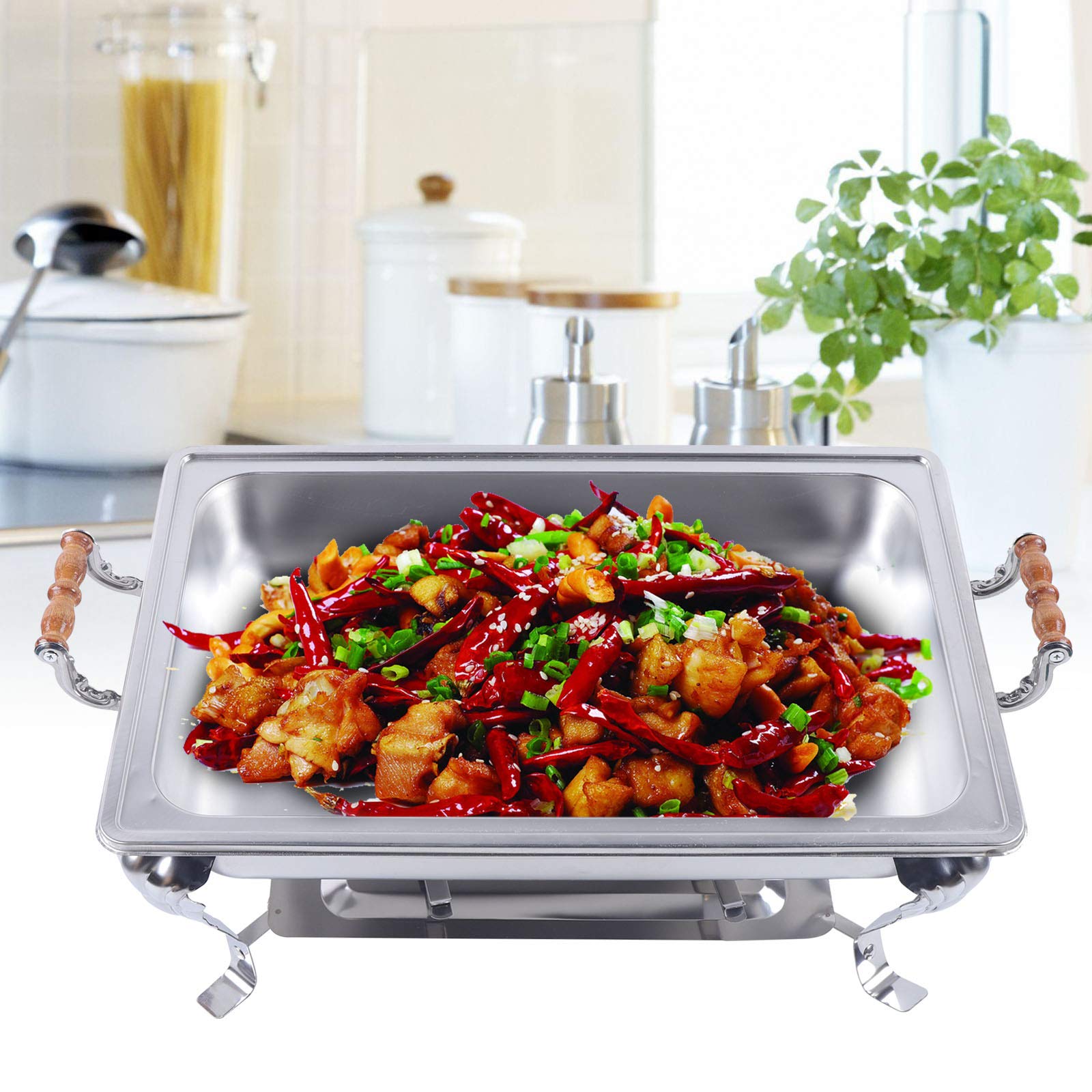 NG NOPTEG Chafing Dish Buffet Set, Buffet Servers and Warmers Professional Chaffing Server Set Commercial Chafer for Catering Parties (9L)