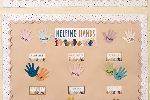 Teacher Created Resources Everyone is Welcome Dots Scalloped Border Trim (TCR7158)