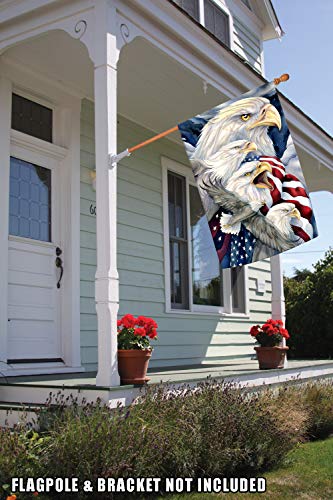 Toland Home Garden 1012379 Fly In Unity Patriotic Flag 28x40 Inch Double Sided Patriotic Garden Flag for Outdoor House Eagle Flag Yard Decoration