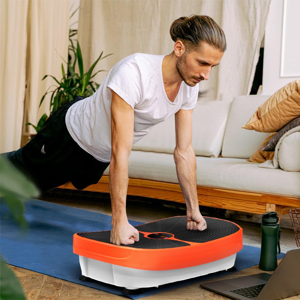 JUFIT Fitness Vibration Plate Exercise Equipment Whole Body Shape Exercise Machine Vibration Platform Fit Massage Workout Trainer,Max User Weight 330lbs
