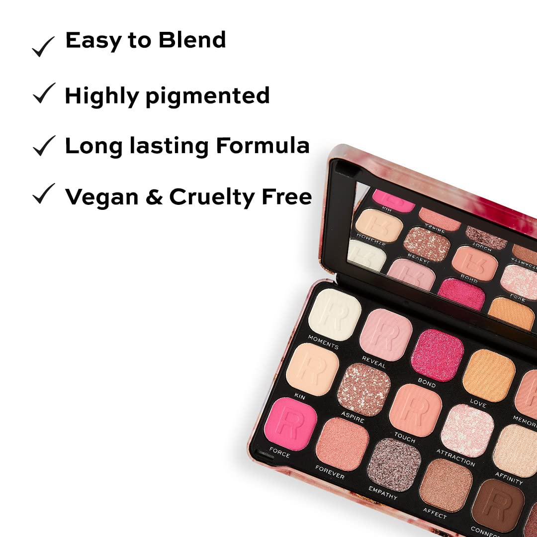 Makeup Revolution Forever Flawless Eutopia, Eyeshadow Palette, Create Long-Lasting Eye Makeup Looks, Vegan & Cruelty-Free, 20g