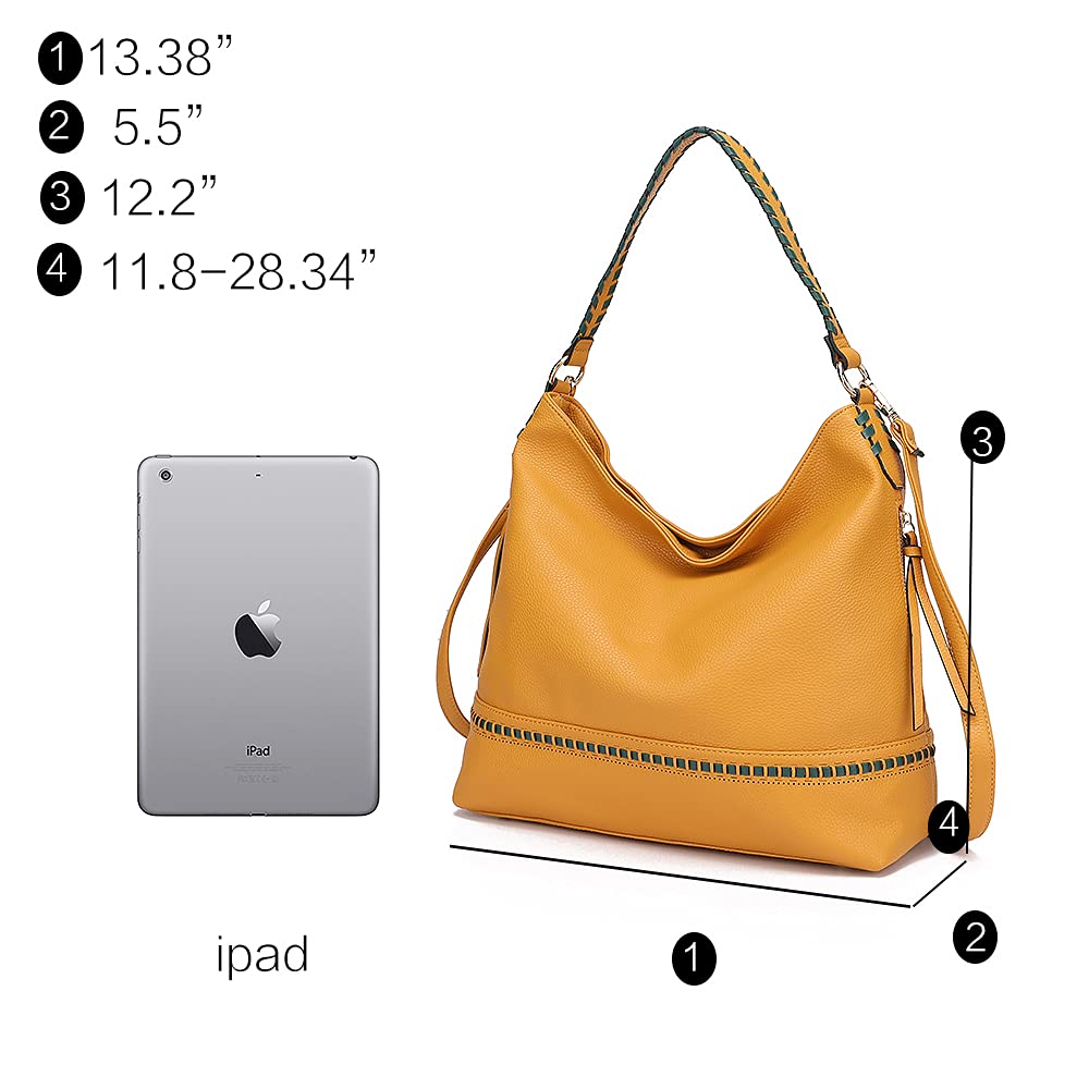 MKF Collection Hobo Purses for Women β Soft PU Leather Handbag Womens Hobo Shoulder bag β Fashion Top Handle Pocketbook Pewter