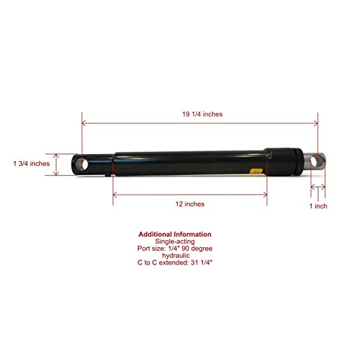 The ROP Shop | Pack of 2 - Snowplow Angling Cylinder for Fisher Minute Mount LD, MC, X