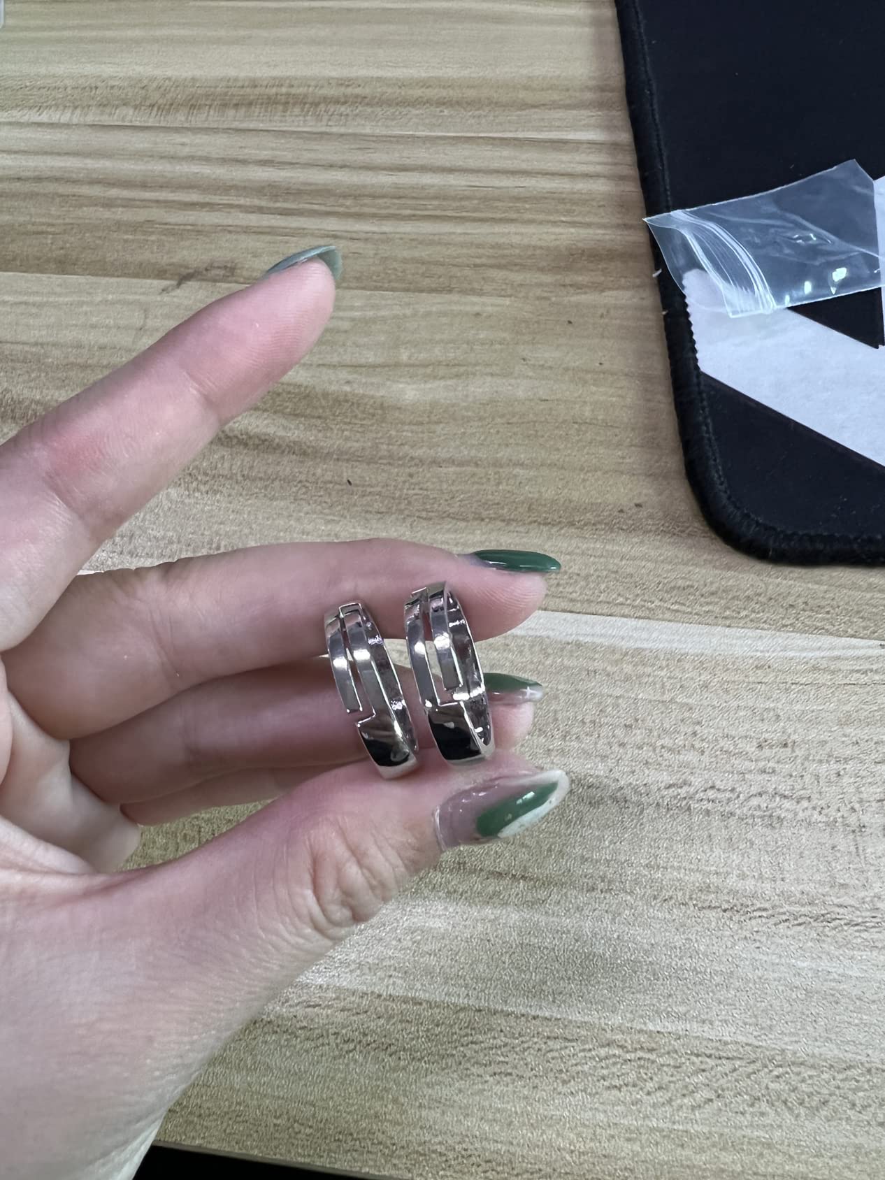 P1PSZ Darling In The Franxx Ring 002 Anime Zero Two Rings Cosplay Costume Ring Silver 925 Adjustable Jewelry (6673 (2pc))