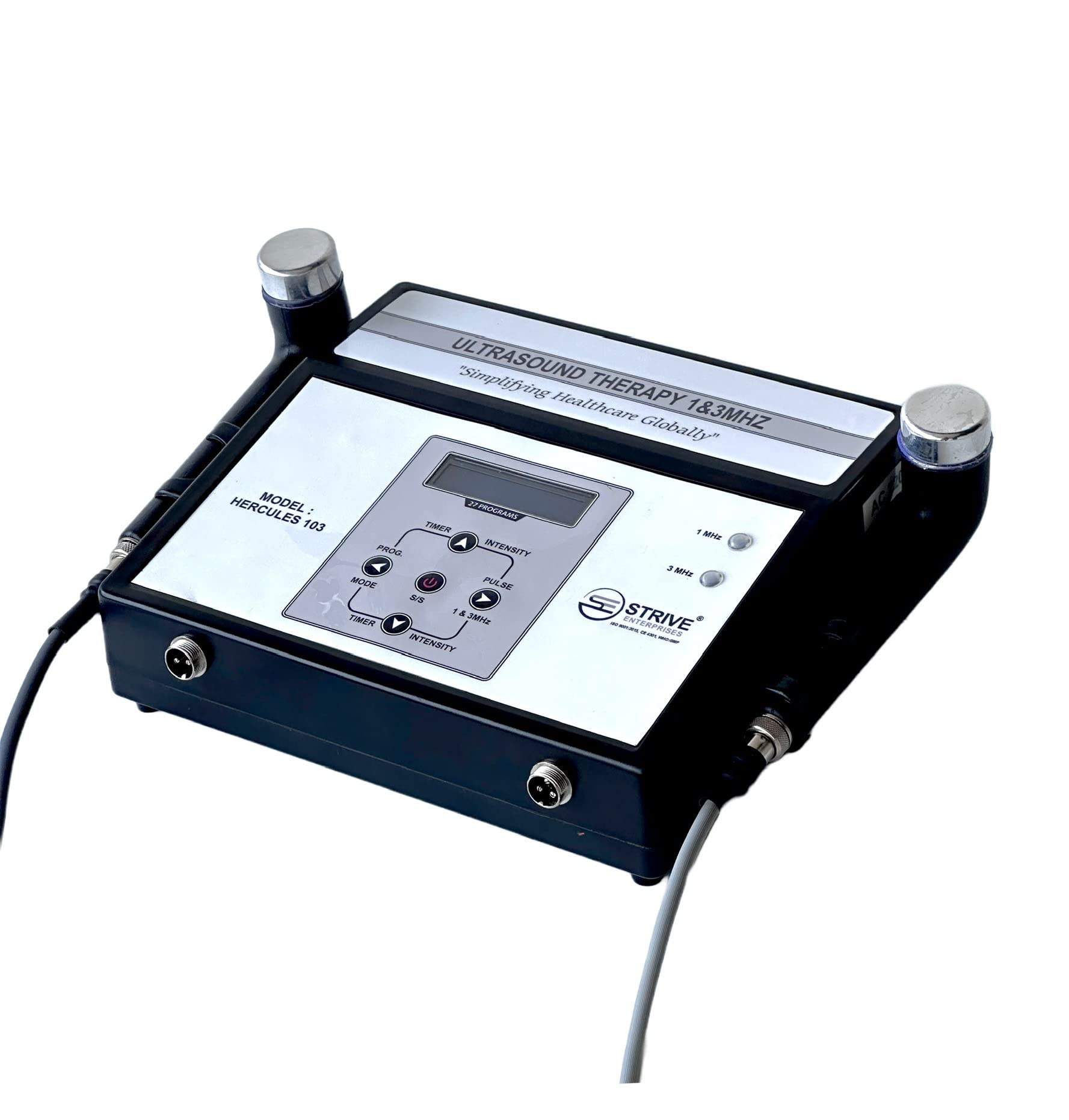 Strive Enterprises 1 & 3 MHz Ultr-as-ound Ther-apy Mach-ine : Ultra-o-Sonicx (Black Color)