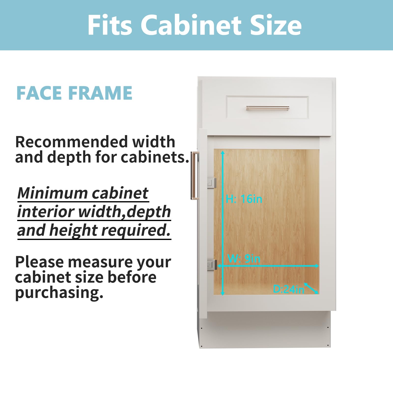 LOVMOR 2 Tier Pull Out Cabinet Organizer 7½" W x 21½" D, Slide Out Drawers with Wooden Handle, Sliding Shelves Organization and Storage for Kitchen, Pantry