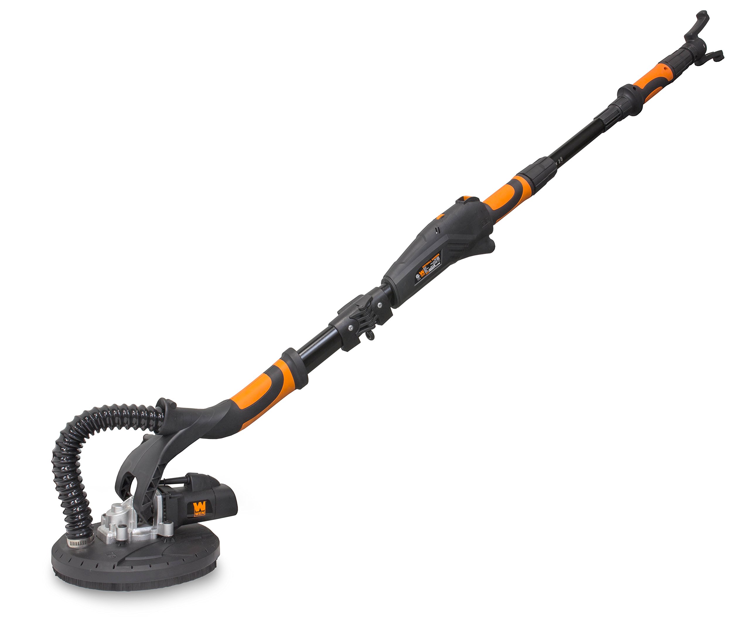 WEN 6369 Variable Speed 5 Amp Drywall Sander with 15' Hose & 6369SP150 150-Grit Hook and Loop 9-Inch Drywall Sander Sandpaper, 10-Pack