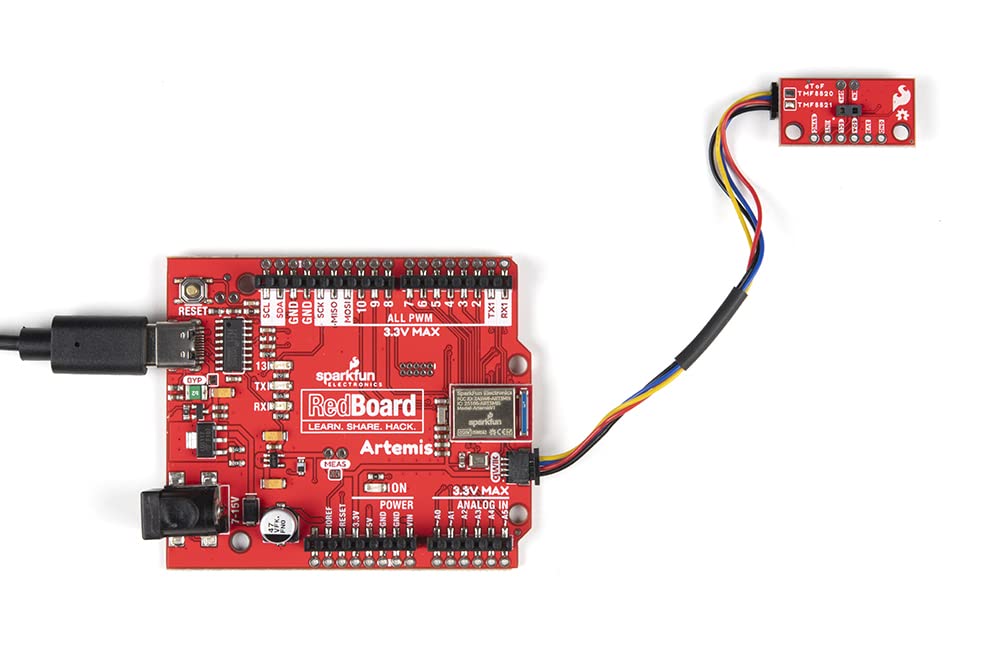 SparkFun Qwiic Mini dToF Imager - TMF8820-5000mm Detection Range - 3x3 multizone Output Data - VCSEL - SPAD - TDC - Multi-lense-Array - Small Footprint 0.5in x 1in- histogram Technology