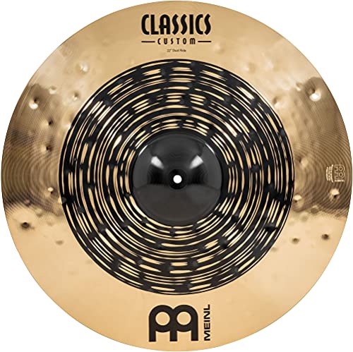Meinl Cymbals Classics Custom Dual 22" Ride Cymbal, Dark and Brilliant Finish — Made in Germany — for Rock, Metal and Fusion, 2-Year Warranty (CC22DUR)
