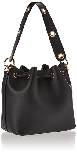 Style By Leigha Vegan Leather Medium Bucket Bags (Black)