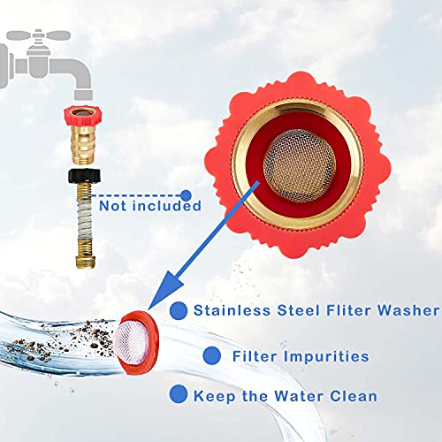LitOrange Lead-Free Brass Inline Water Pressure Regulator 3/4" Connector - Protect RV Plumbing and Hoses from High-Pressure