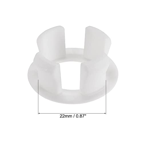uxcell Sink Basin Trim Overflow Cover Insert in Hole Ring Covers Caps White 6pcs