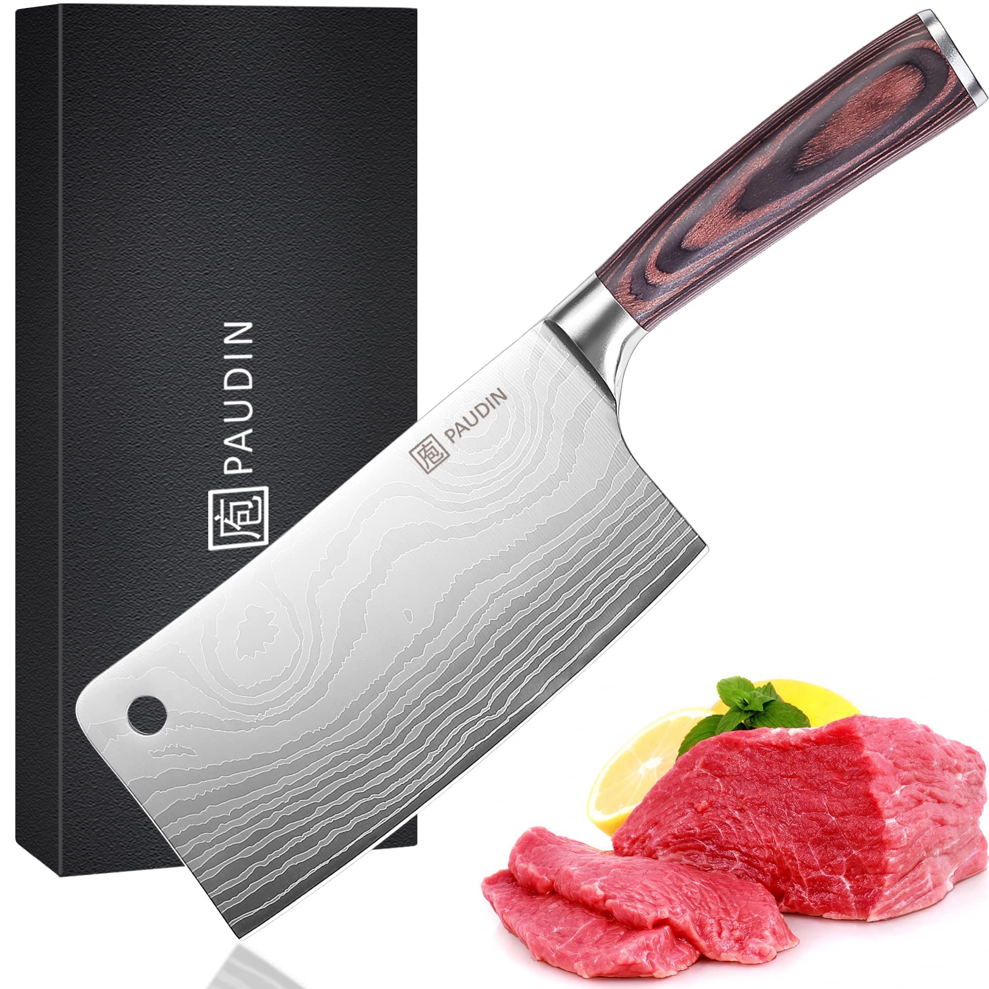 PAUDIN Cleaver Knife + Utility Knife