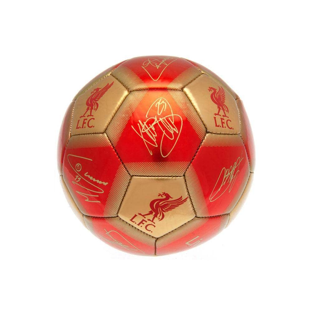 Liverpool FC Signature Mini Football (One Size) (Red/Gold)