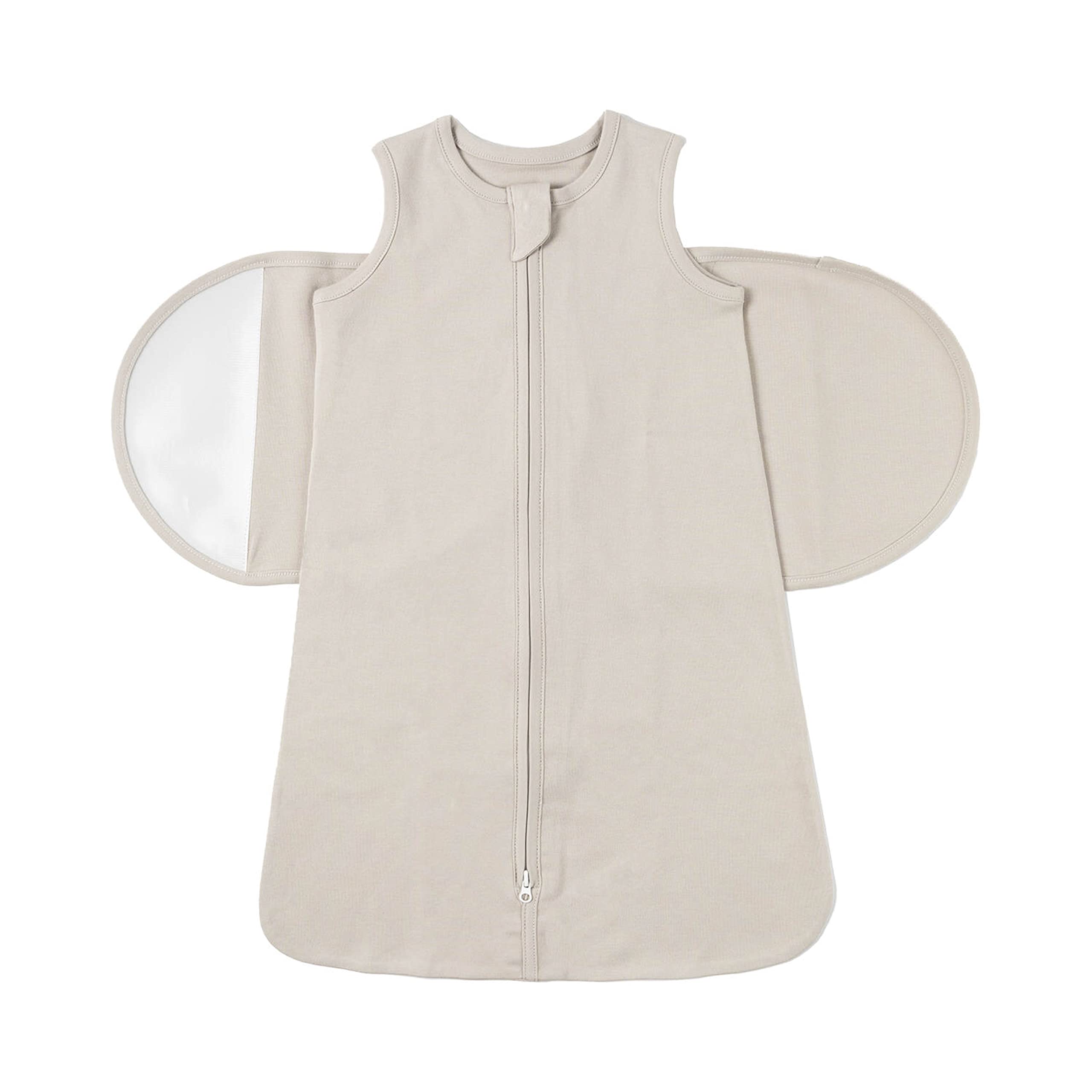 Transitional Baby Swaddle and Sleep Sack 100% Cotton, Adjustable, Easy and Simple for Soothing Sleep, 3-6 Months