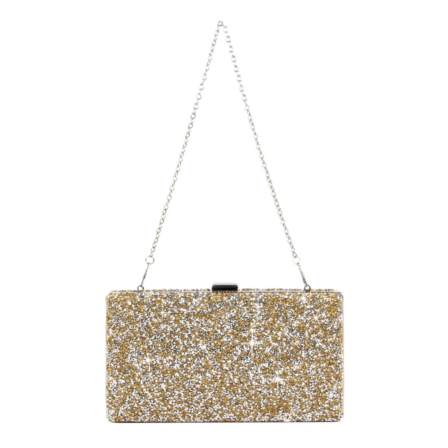 SUKUTU Women Glitter Evening Handbag Both Side Sparkling Clutch Bag for Wedding Prom Cocktail Party