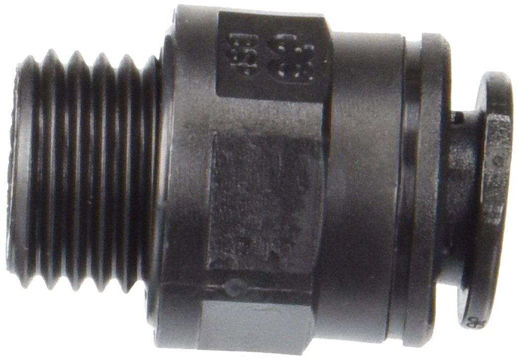 John Guest PM010812E Male Connector, 8 mm x 1/4" BSPP (Pack of 10)