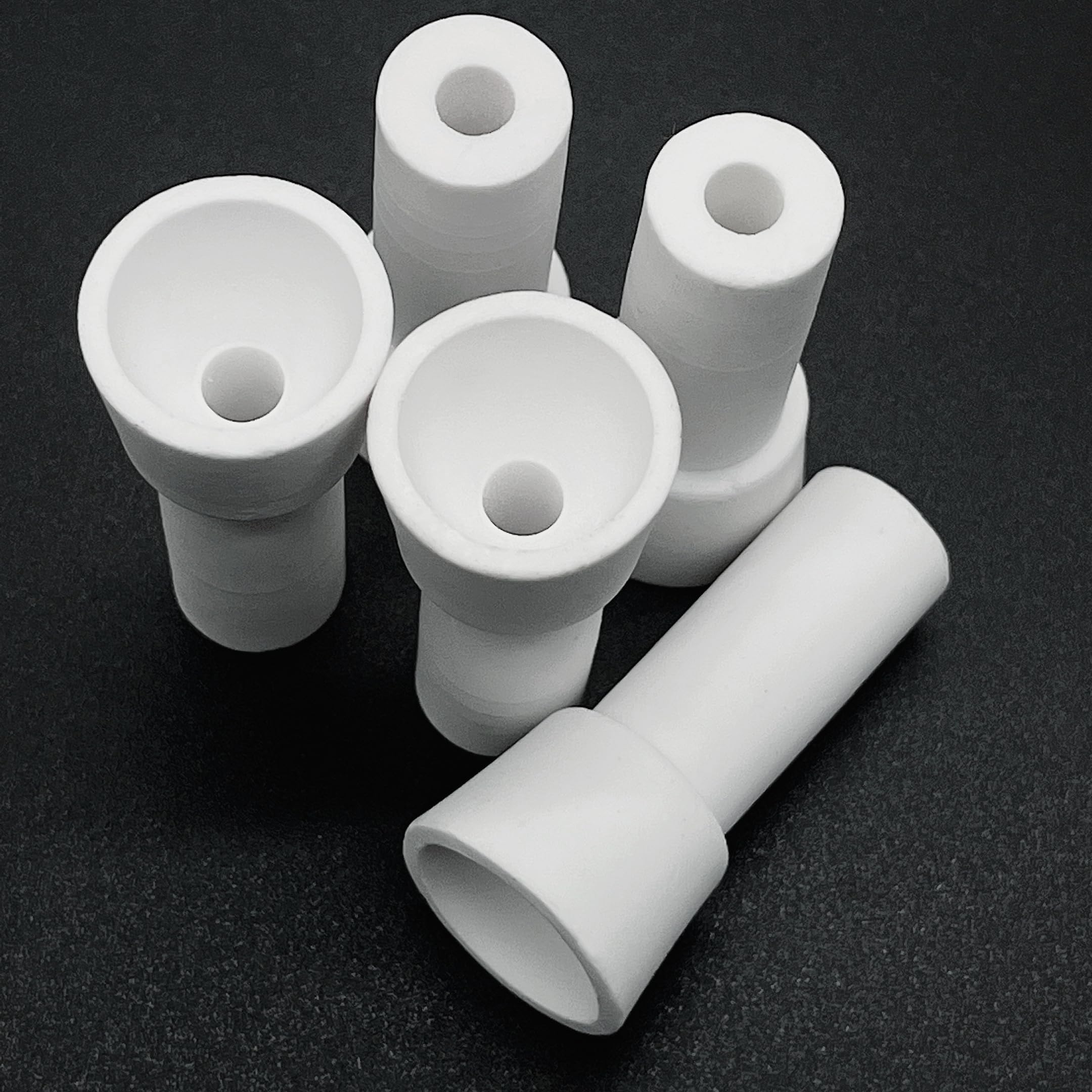 YOXIIHA Sand Blaster Gun Head Wear-resistant Flared Mouth White Ceramic Sandblasting Gun Nozzle Pneumatic Rust Removal Sandblast Machine Nozzles 5 pcs (4 mm Ceramic Nozzle)