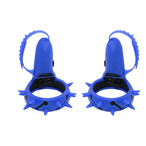MASiKEN Professional Touch Controller Grip Cover for Oculus Quest/Rift S, Anti Drop Knuckle Strap, Controller Grips Accessories Handle Protective Sleeve (Blue)