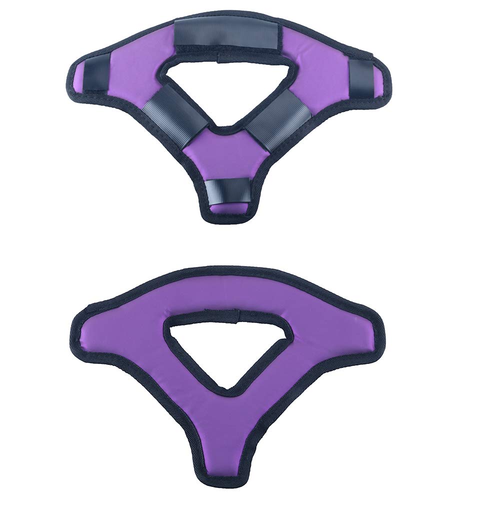 MASiKEN Silicone Face Mask Cover & Head Strap Pad Cushion for Oculus Quest Headset Accessories with PU Leather & Reduce Head Pressure (Purple)