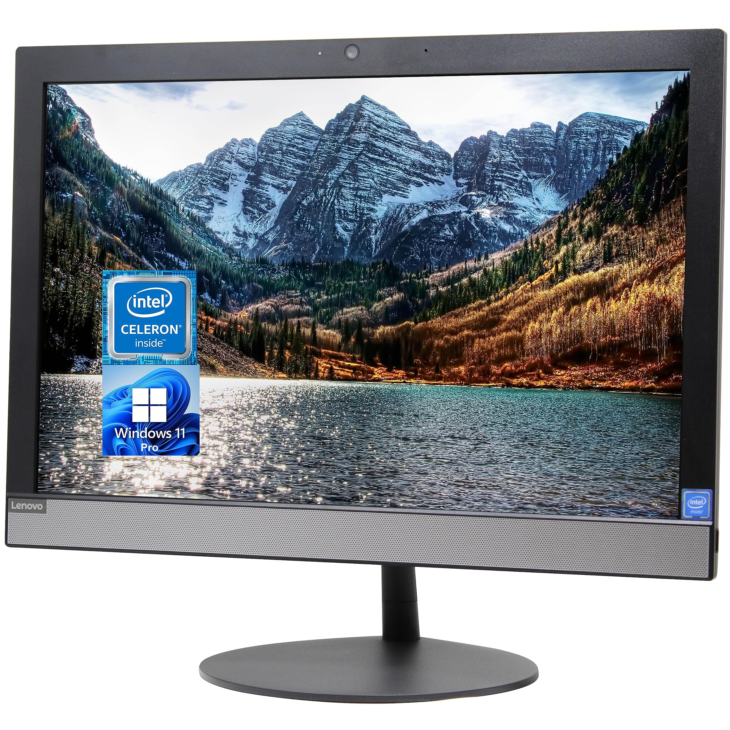 Lenovo V130 All-in-One Desktop, 19.5” HD+ Display, Intel J4025, 16GB RAM, 1TB M.2 SSD, DVDRW, WiFi, Webcam, HDMI, Keyboard & Mouse, Windows 11 Pro, Black