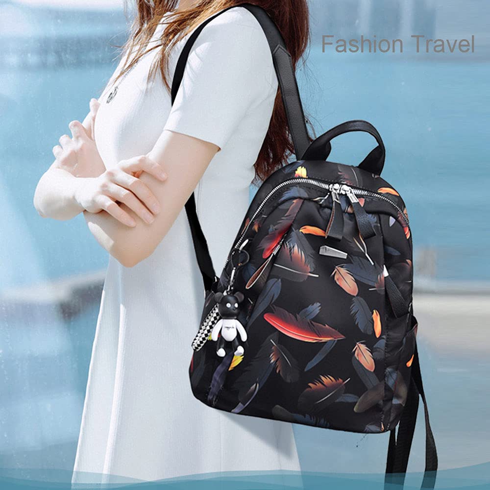 MATMO Anti Theft Small Backpack Purse for Women, Waterproof Nylon Backpack Bag (Women Backpack Purse Light Grey)