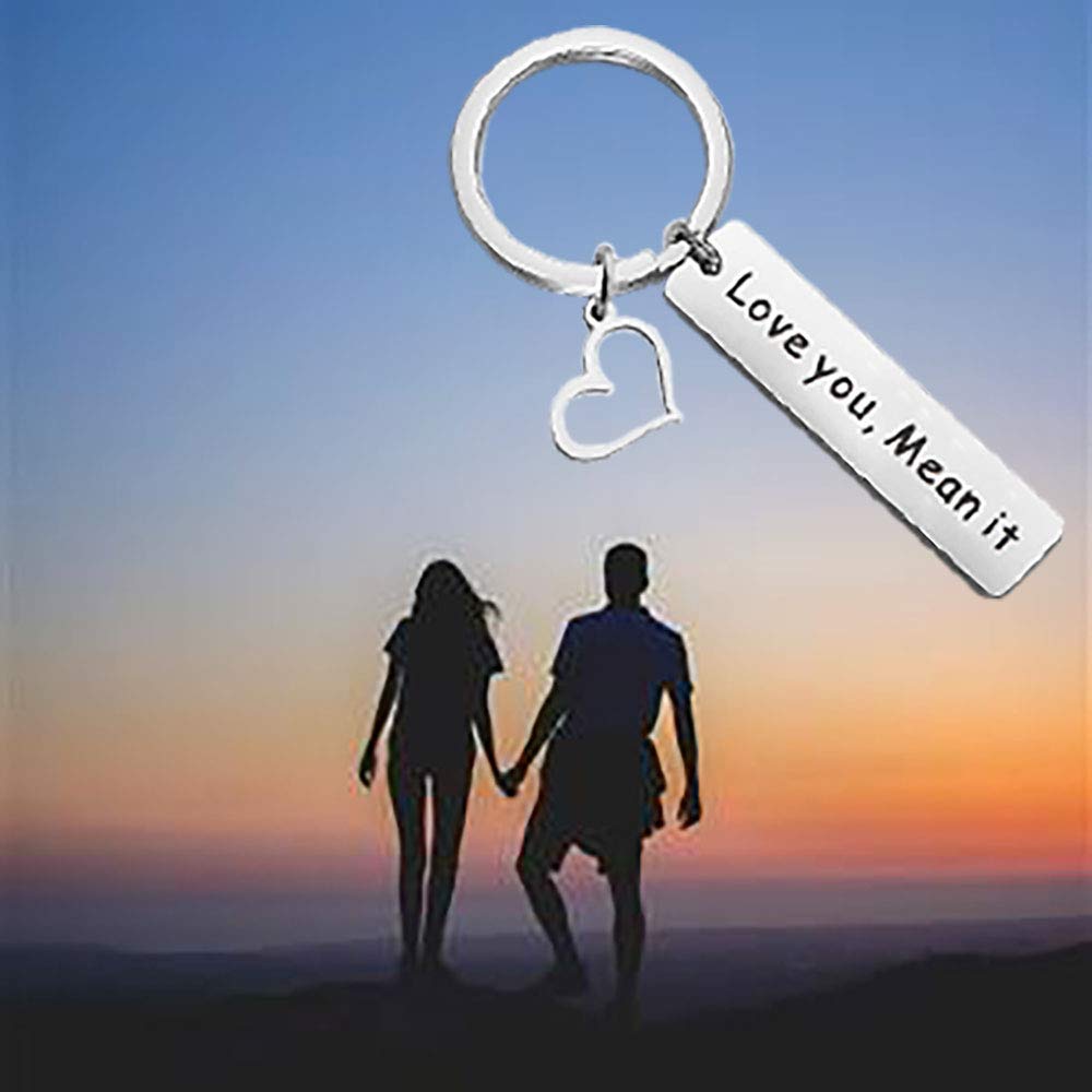 MAOFAED Couple Jewelry Gift for Boyfriend Love You Mean It Valentines Day Gift for Her